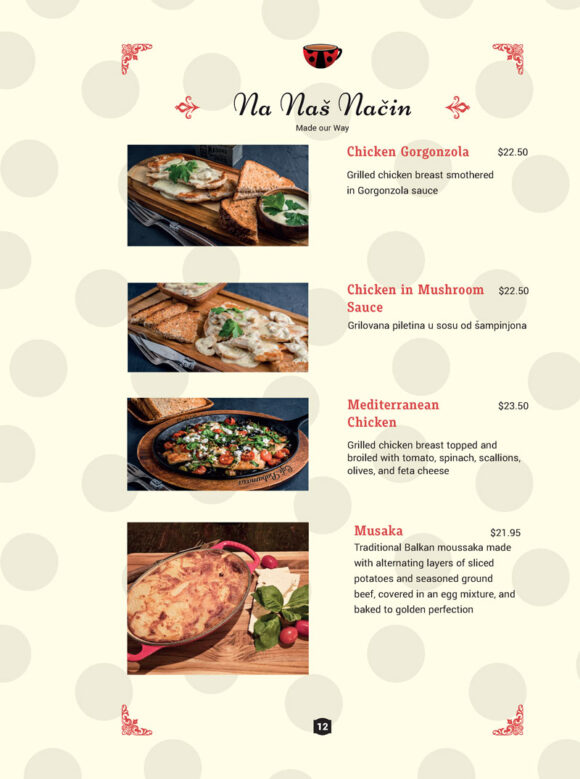 Menu - Cafe-bubamara